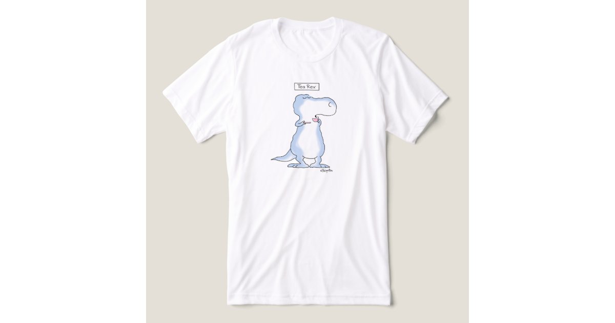 TEA REX dinosaur by Boynton Tri-Blend Shirt | Zazzle