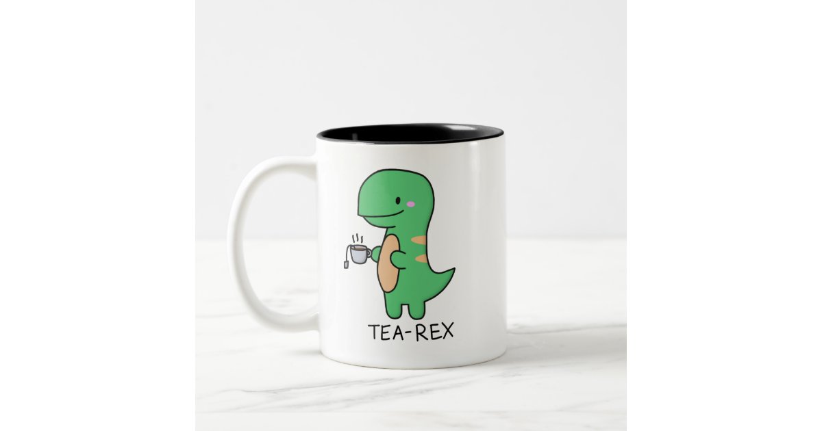 Tea-rex Two-Tone Coffee Mug | Zazzle