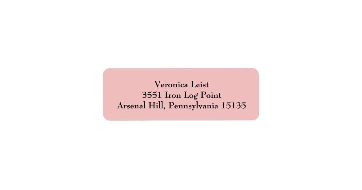 Tea Rose Pink Simple Plain Return Address Labels | Zazzle