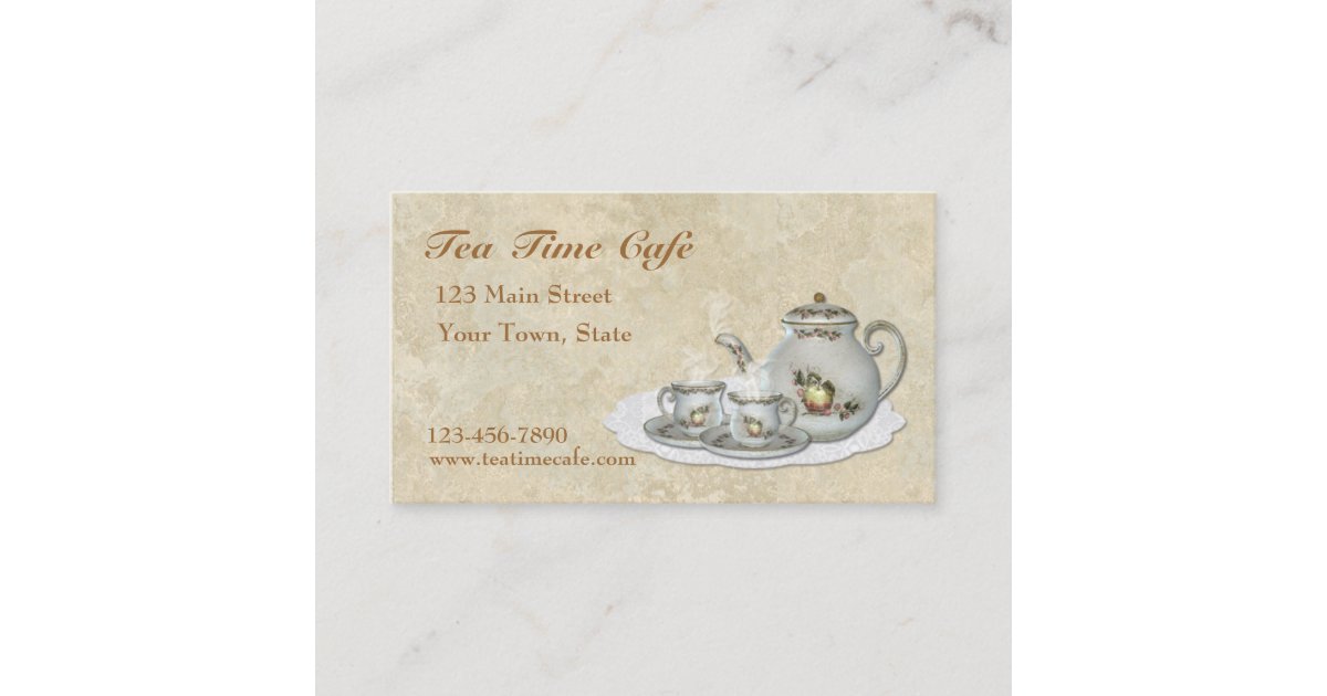 Tea Set Business Card | Zazzle