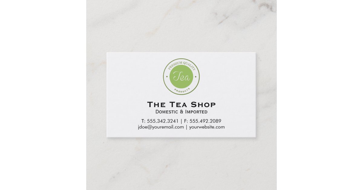 Tea Shop Business Card | Zazzle