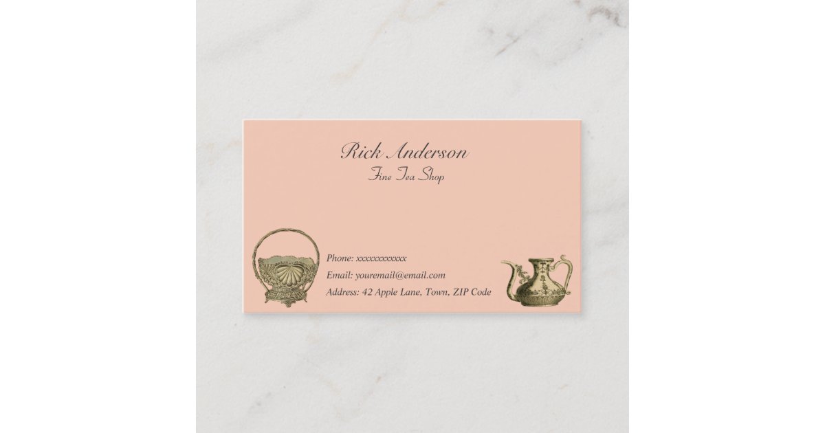 Tea Shop Business Cards | Zazzle