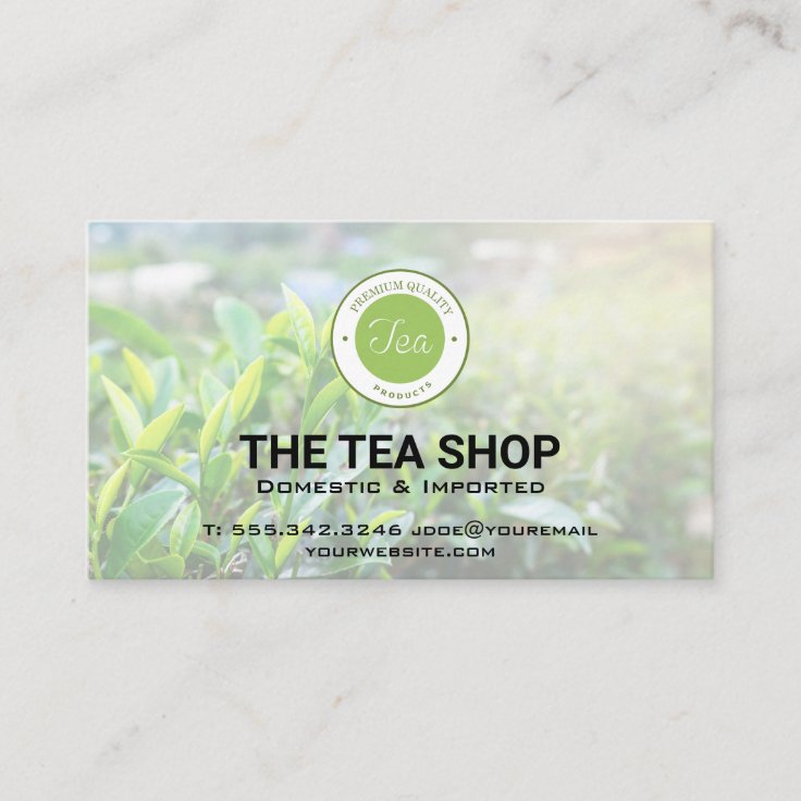 Tea Shop | Tea Plants Business Card | Zazzle
