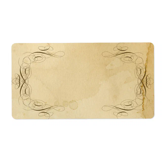 Tea Stained Vintage Wedding 1 - Matching Labels | Zazzle
