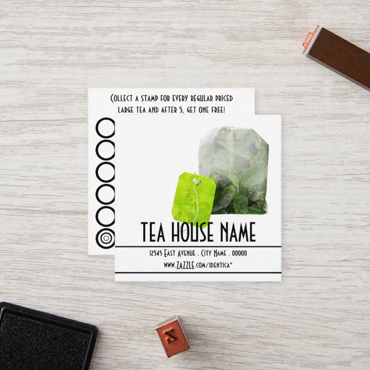 tea stamp card | Zazzle