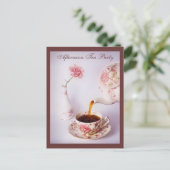 Tea Time, Afternoon Tea Party Invitation Postcard | Zazzle