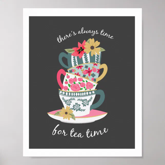 Tea Time Art Print by Origami Prints | Zazzle