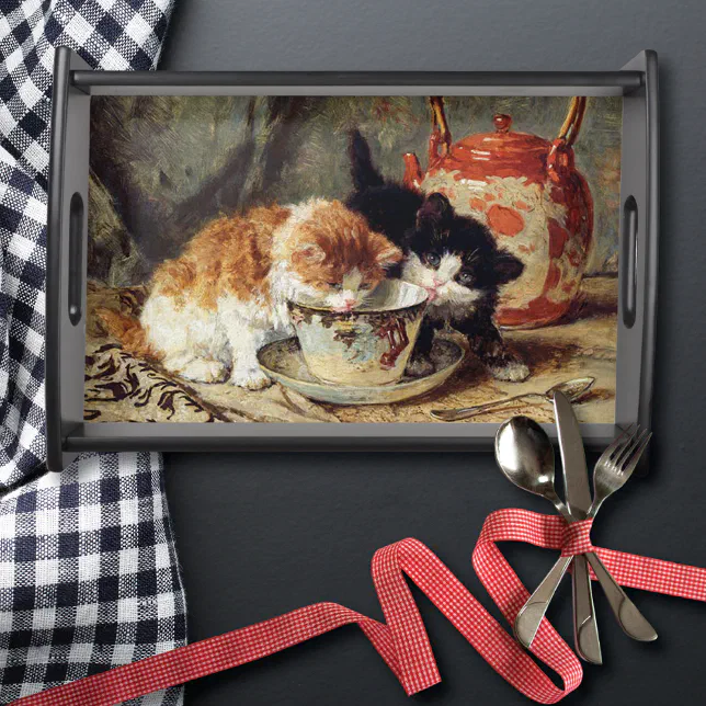 Tea Time Cats Henriette Ronner-Knip Serving Tray | Zazzle