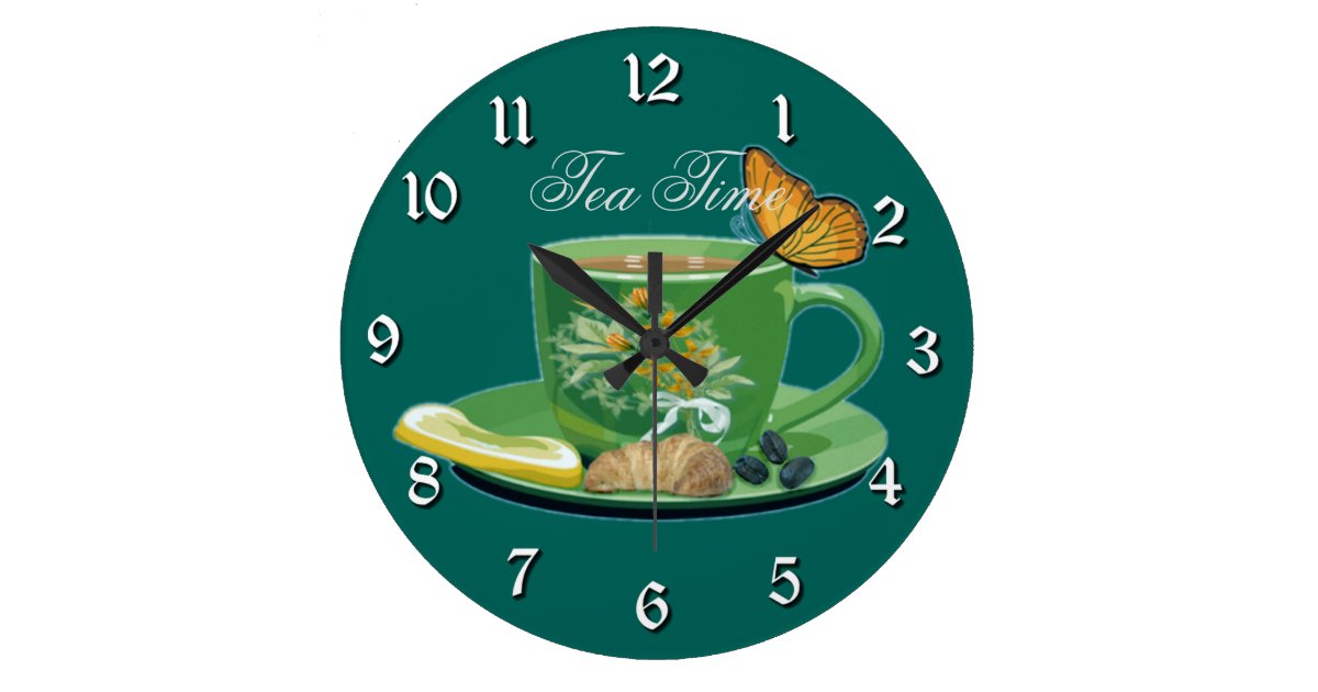 Tea Time Cup & Saucer Wall Clock | Zazzle.com