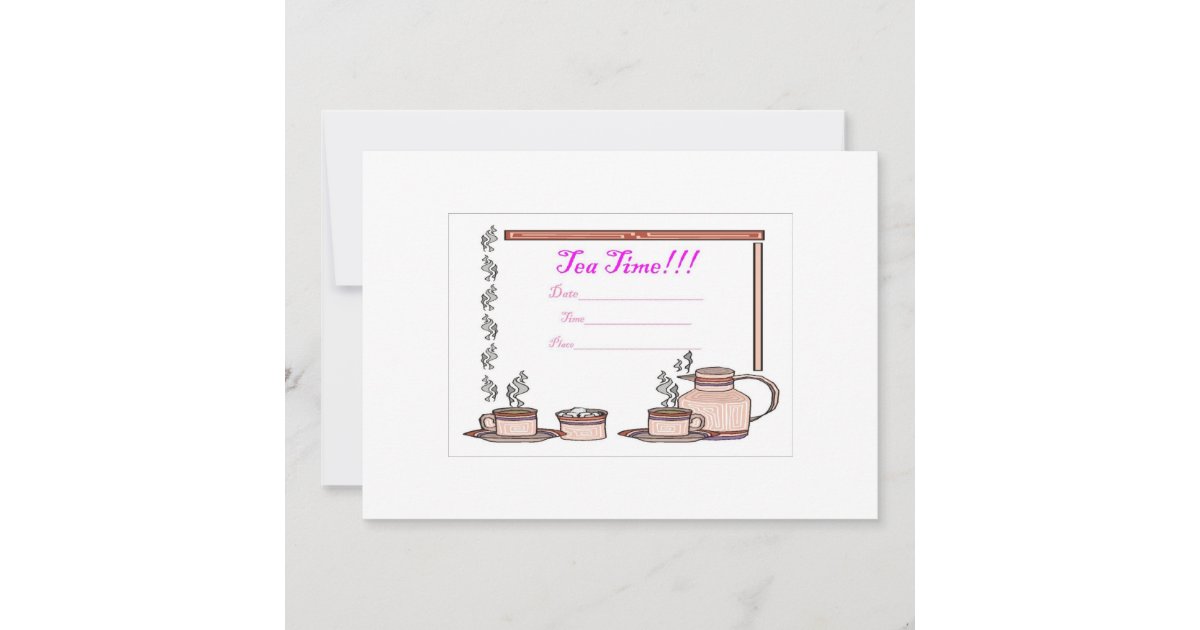 tea time invitation | Zazzle