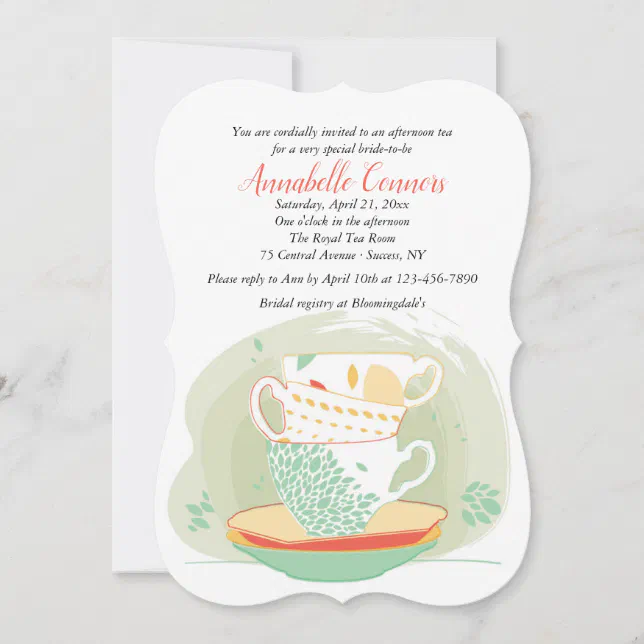Tea Time Invitation | Zazzle
