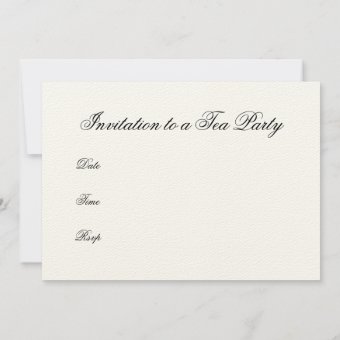 Tea Time Invitation | Zazzle