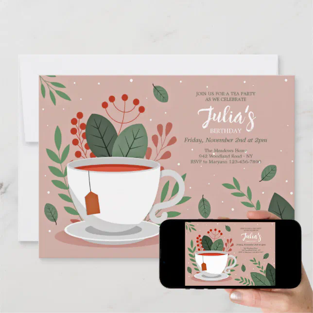 Tea Time Invitation | Zazzle