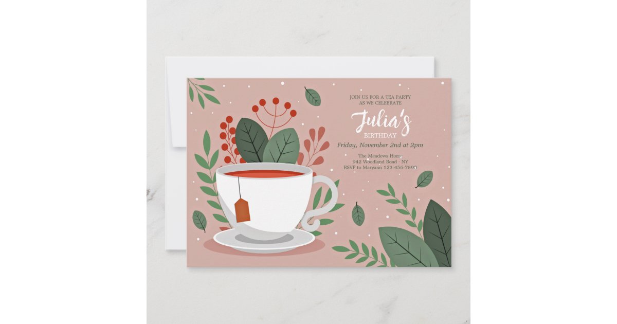 Tea Time Invitation | Zazzle