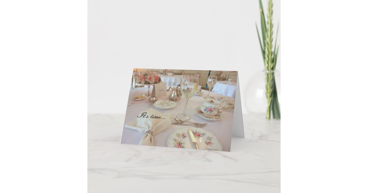 Tea Time Invitation Card | Zazzle