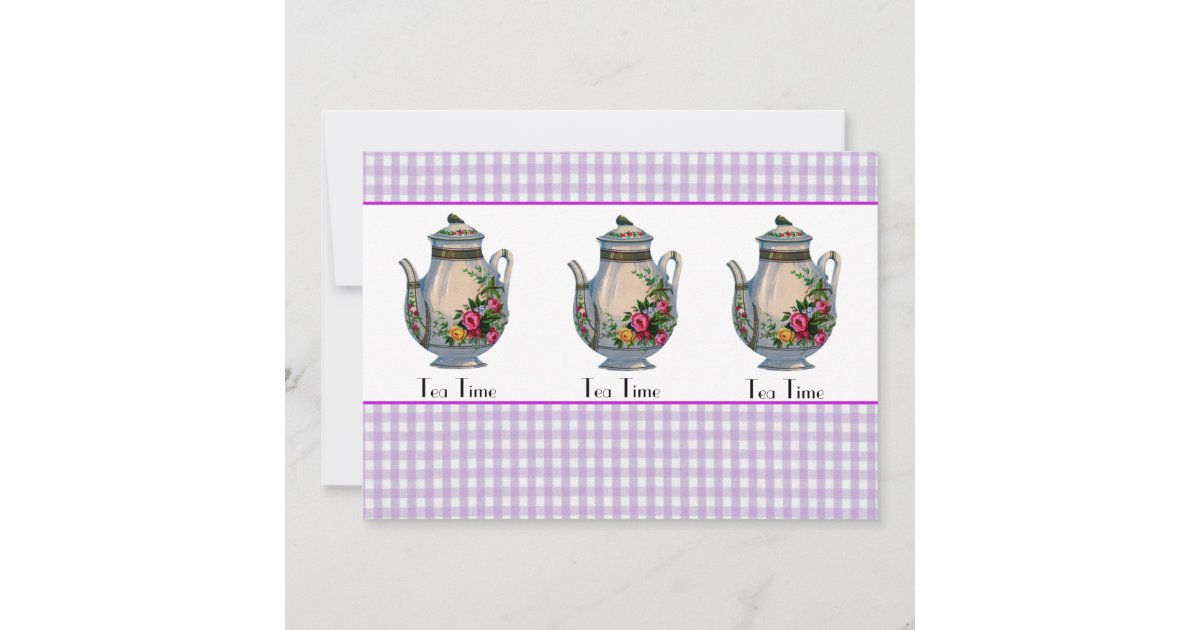 "Tea Time" Invitation Cards with Envelopes | Zazzle