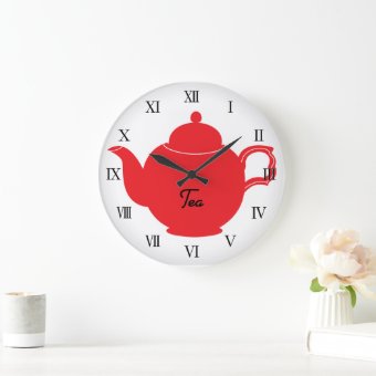Tea Time Kitchen Clock | Zazzle