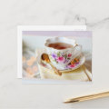 Tea time Tea cup postcard for postcrossing | Zazzle