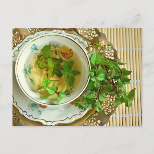Tea time Tea cup postcard for postcrossing | Zazzle.com