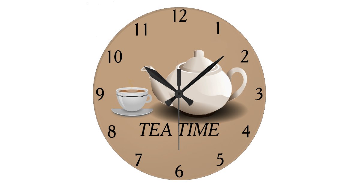 Tea Time Wall Clock | Zazzle.com