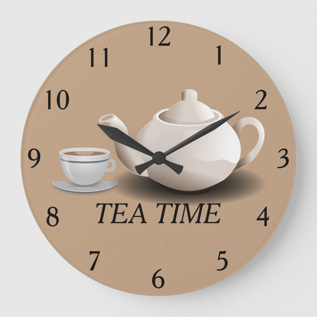 Tea Time Wall Clock | Zazzle