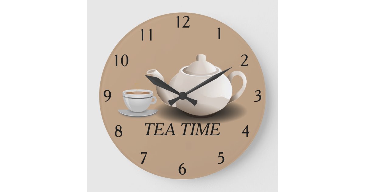 Tea Time Wall Clock | Zazzle