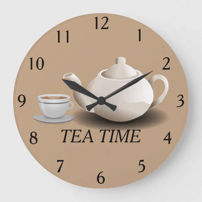 Tea Time Wall Clock | Zazzle