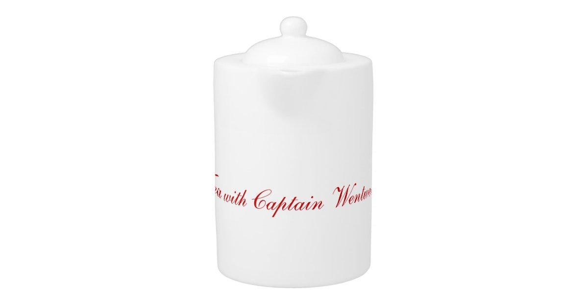 Tea with Captain Wentworth Teapot | Zazzle