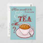 Tea with Me Postcard | Zazzle
