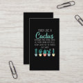 Teach Like A Cactus Teacher Back To School Business Card | Zazzle