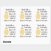Teach Like A Pineapple Teacher Appreciation Square Sticker | Zazzle