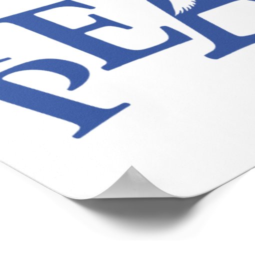 Teach peace single white dove slogan art poster | Zazzle