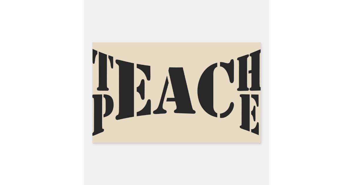 Teach Peace Sticker | Zazzle