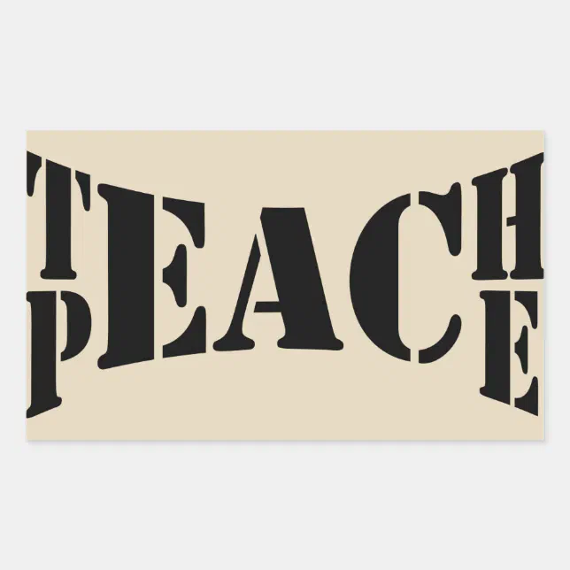 Teach Peace Sticker | Zazzle