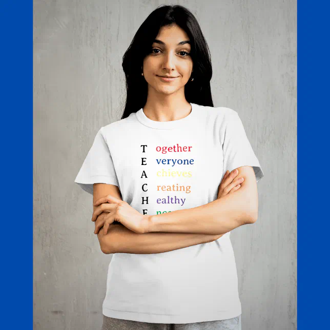 Teacher Acronym Fun Teacher Appreciation T-Shirt | Zazzle
