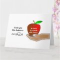 Teacher Apple Thank You Jumbo Size Card | Zazzle