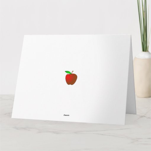 Teacher Apple Thank You Jumbo Size Card | Zazzle