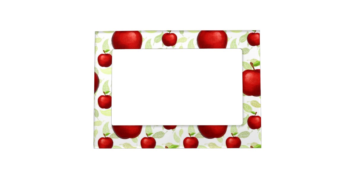 Teacher Apple Tree Patterns Preschool Art Teacher Magnetic Frame | Zazzle