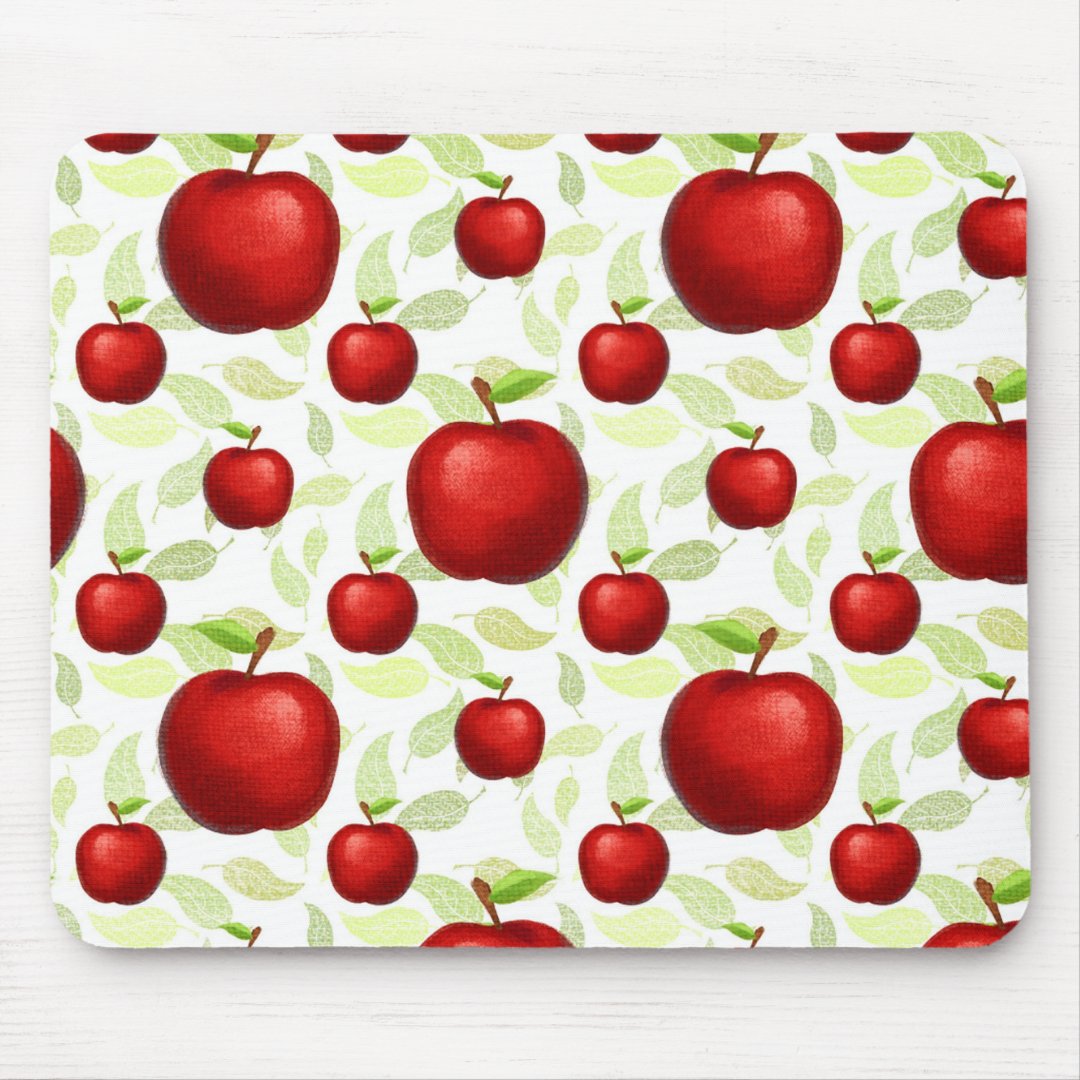 Teacher Apple Tree Patterns Preschool Art Teacher Mouse Pad | Zazzle