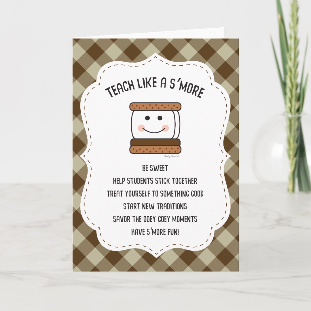 Teacher Appreciation Camping Classroom Theme Smore Card | Zazzle