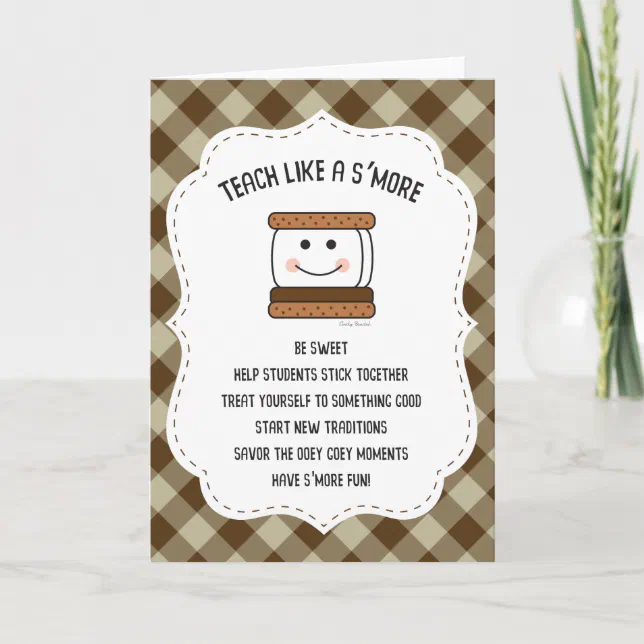Teacher Appreciation Camping Classroom Theme Smore Card | Zazzle