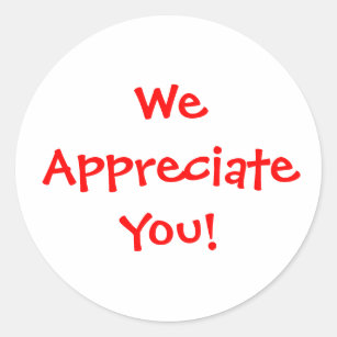 Appreciation Stickers | Zazzle