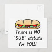 Teacher Appreciation Gift -Funny Sub Teacher Quote Postcard | Zazzle