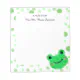 Teacher Appreciation Green Frog Notepad | Zazzle