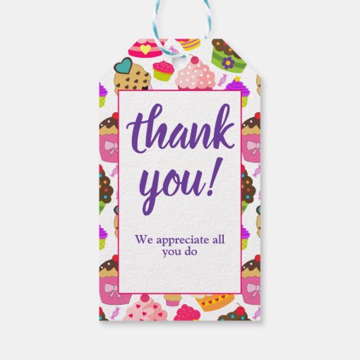 Teacher Appreciation How Sweet Cupcake Gift Tags | Zazzle