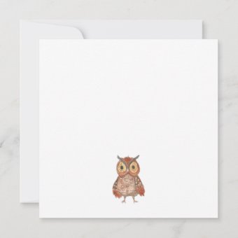 Teacher Appreciation Owl Thank You Card | Zazzle