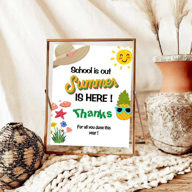 Teacher Appreciation Party Sunshine Thank You SIgn | Zazzle