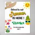 Teacher Appreciation Party Sunshine Thank You SIgn | Zazzle