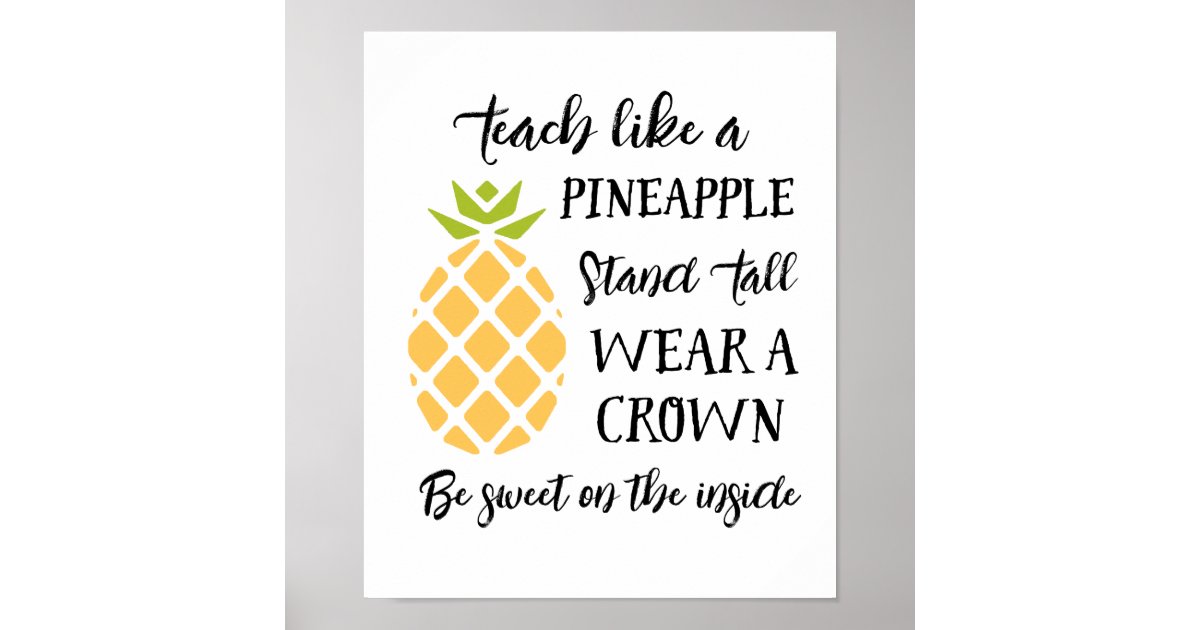 Teacher Appreciation Pineapple Summer School Poster | Zazzle