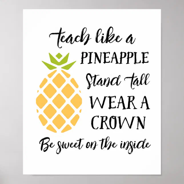 Teacher Appreciation Pineapple Summer School Poster | Zazzle